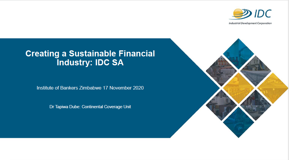 Creating a Sustainable Financial Industry: IDC SA - IOBZ